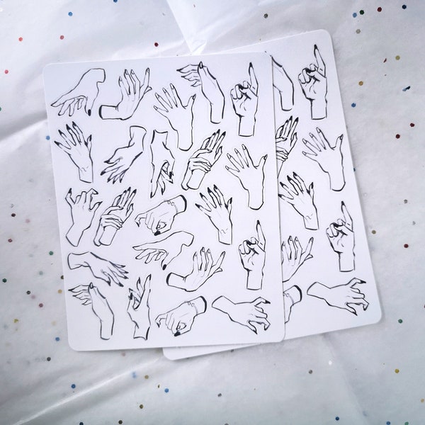 Hand Sticker - Etsy