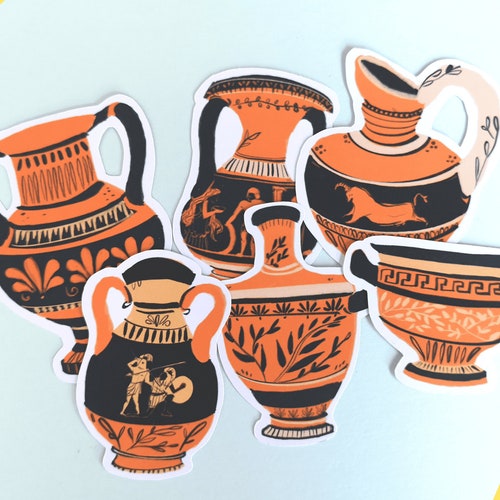 Amphora Sticker Pack Ancient Greece Stickers Ancient Greek | Etsy