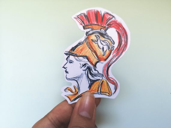 Athena Sticker Greek Mythology Sticker Greek Gods Stickers | Etsy