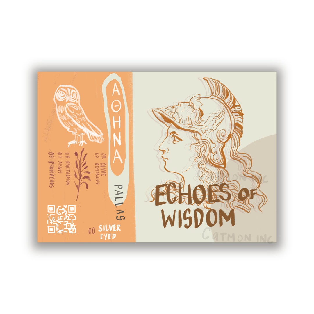Athena Echoes of Wisdom 5 X 7 Art Print Greek Mythology Postcard - Etsy