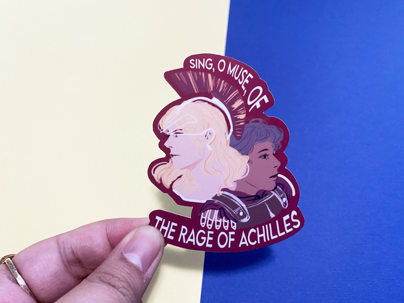 Achilles Sticker Iliad Homer Sticker Patrochilles Classics - Etsy