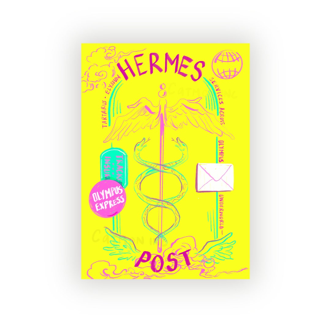 Hermes Post 5 X 7 Art Print Greek Mythology Postcard - Etsy