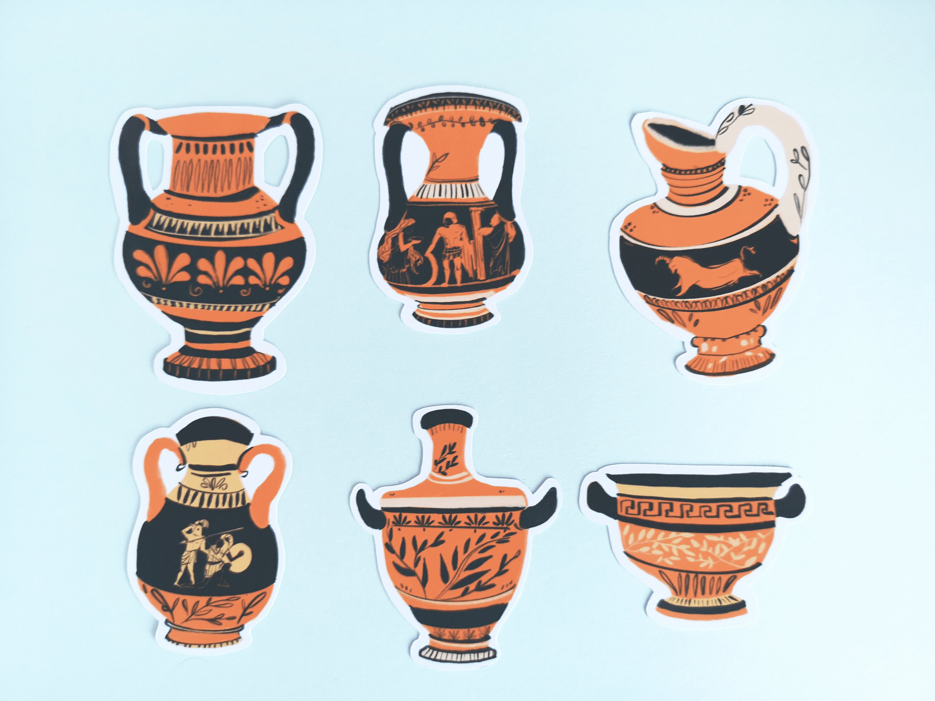 Amphora Sticker Pack | Ancient Greece Stickers | Ancient Greek Art ...