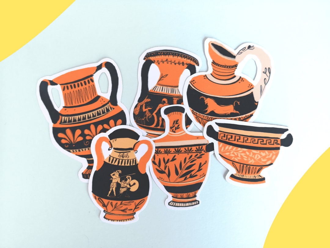 Amphora Sticker Pack | Ancient Greece Stickers | Ancient Greek Art ...