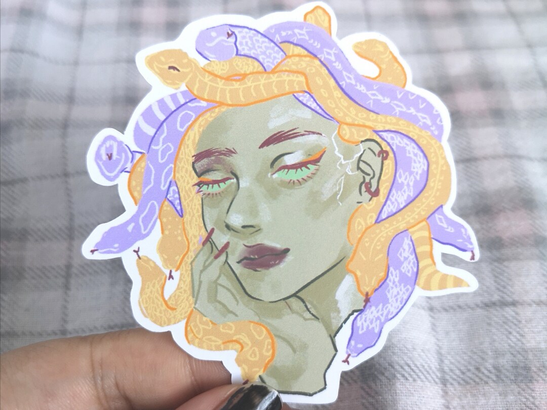 Medusa Ancient Greek Mythology Snakes Classics Sticker - Etsy Canada