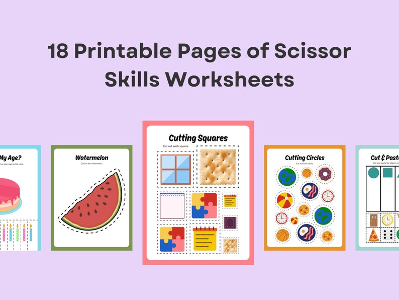 Prek Scissor Skills Worksheets for Homeschooling, Printable Worksheets ...