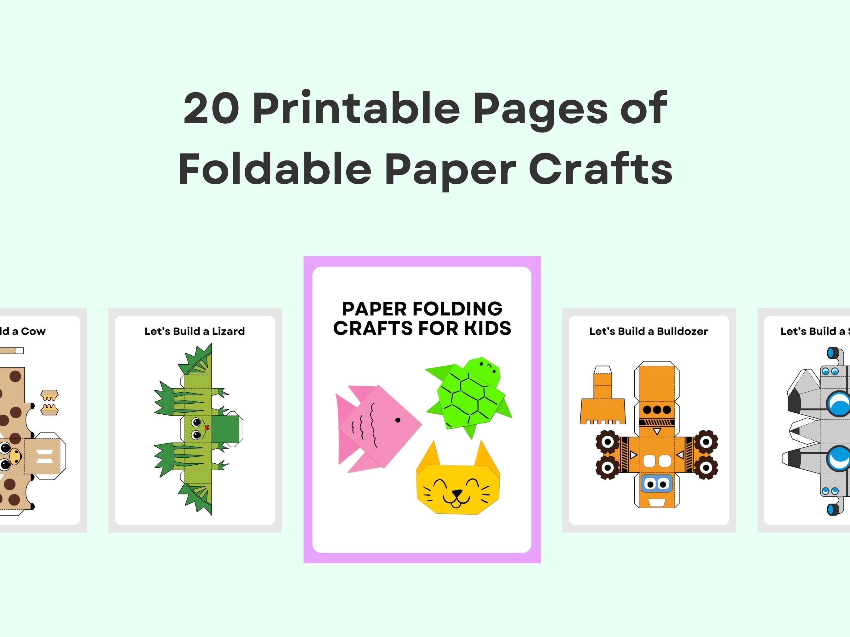 Paper Folding Crafts for Kids - 20 Pages | Homeschool Crafts ...