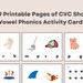 CVC Short Vowel Phonics Cards, Learning Phonics Activity, Consonant and ...