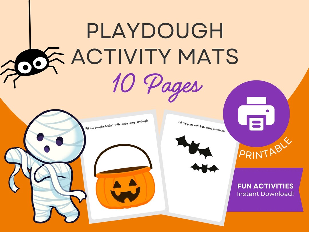 Halloween Playdough Activity Mats - 10 Pages | Printable Creative ...