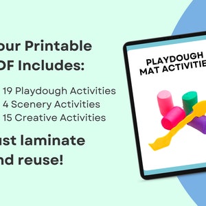 Playdough Activity Mats - 20 Pages | Printable Creative Playdough Mats ...