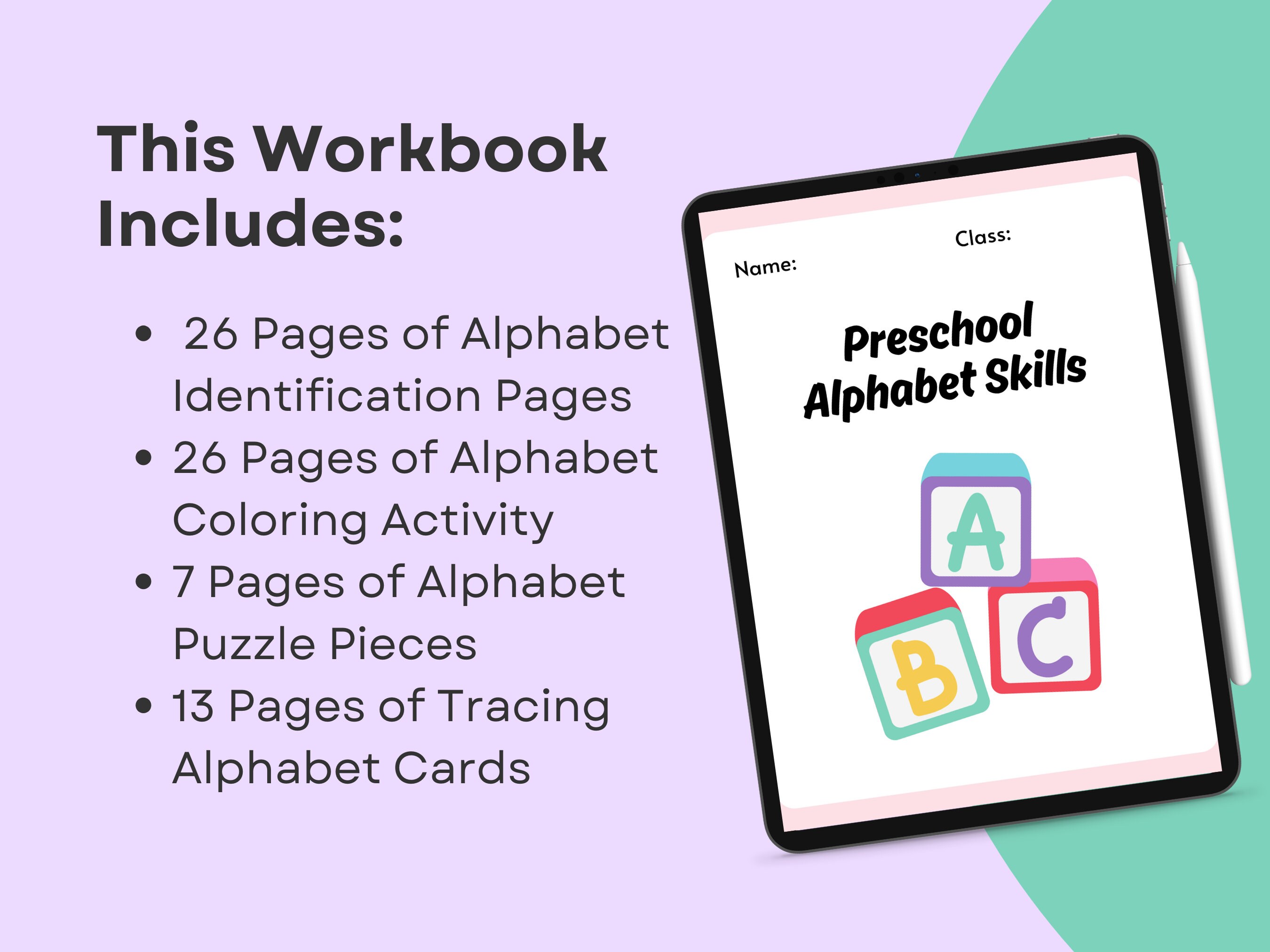 Preschool Alphabet Skills Printable Worksheets, Pre K Worksheet ...