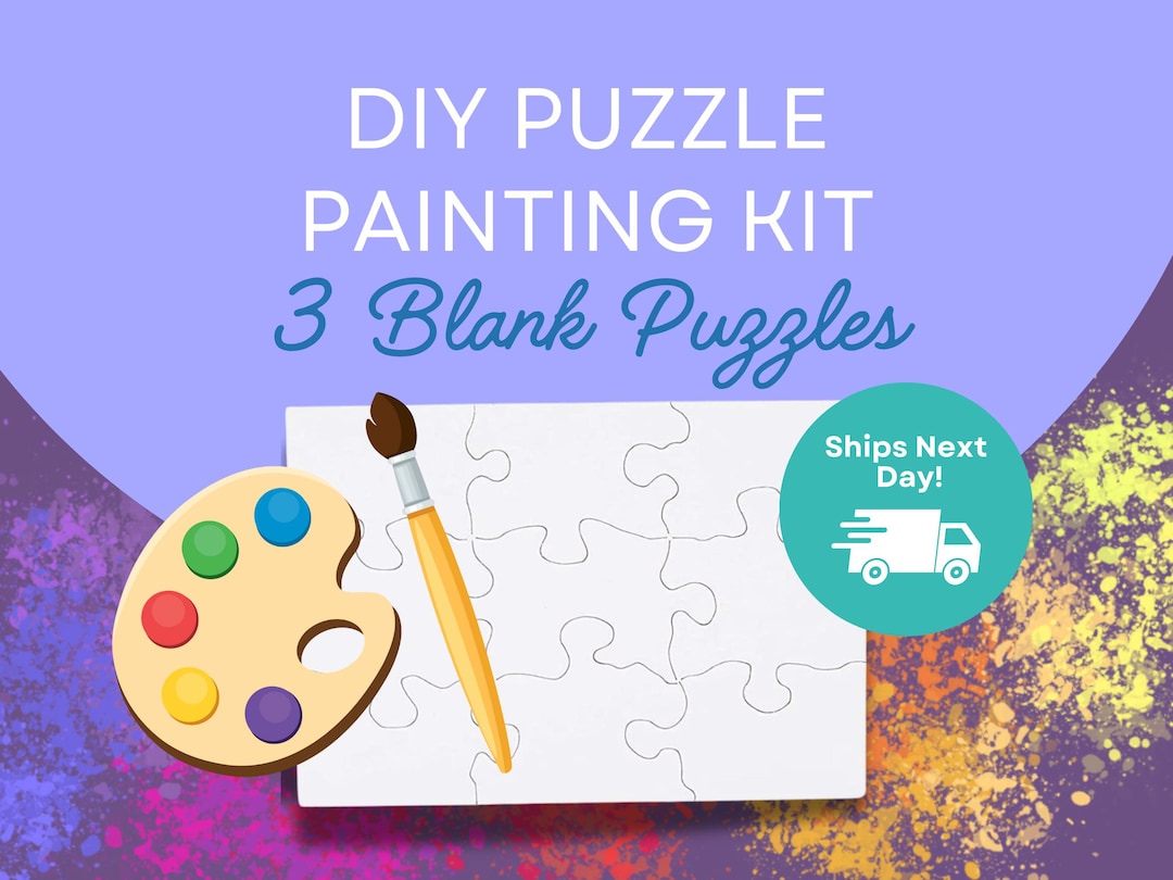 DIY Puzzle Painting Kit - Customize Your Own Puzzles | 3 Blank Puzzles ...