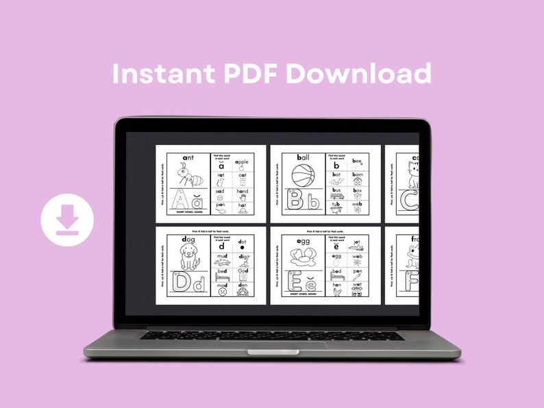 Preschool Phonics Flashcards, Kindergarten, Learn to Read Flash Cards ...