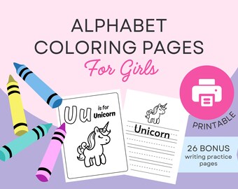 Printable Alphabet Coloring Pages and Writing Practice, Preschool ...
