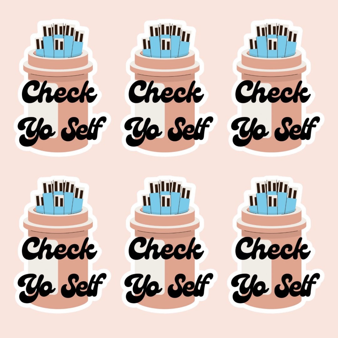 Diabetes Check Yo Self Sticker - Etsy