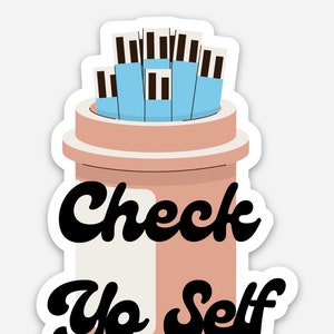 Diabetes Check Yo Self Sticker - Etsy