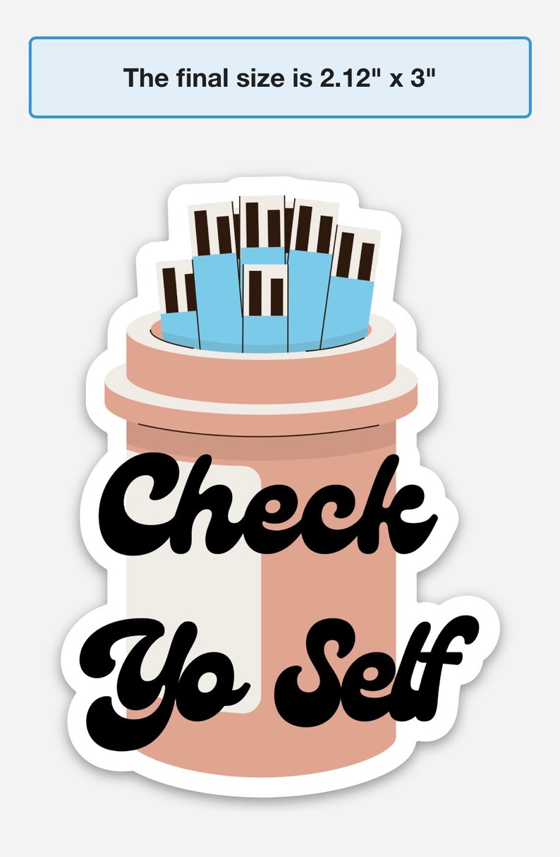 Diabetes Check Yo Self Sticker - Etsy