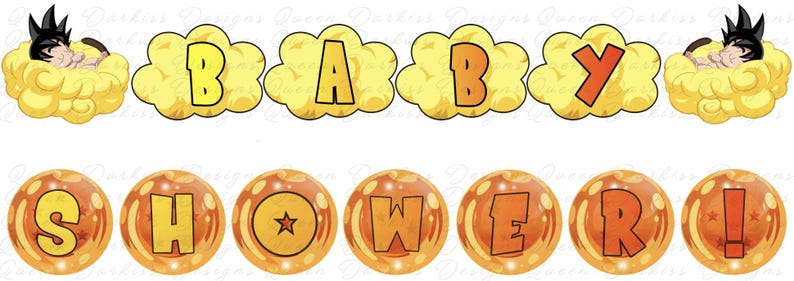 Baby Goku Dragon Ball Baby Shower Banner - Etsy