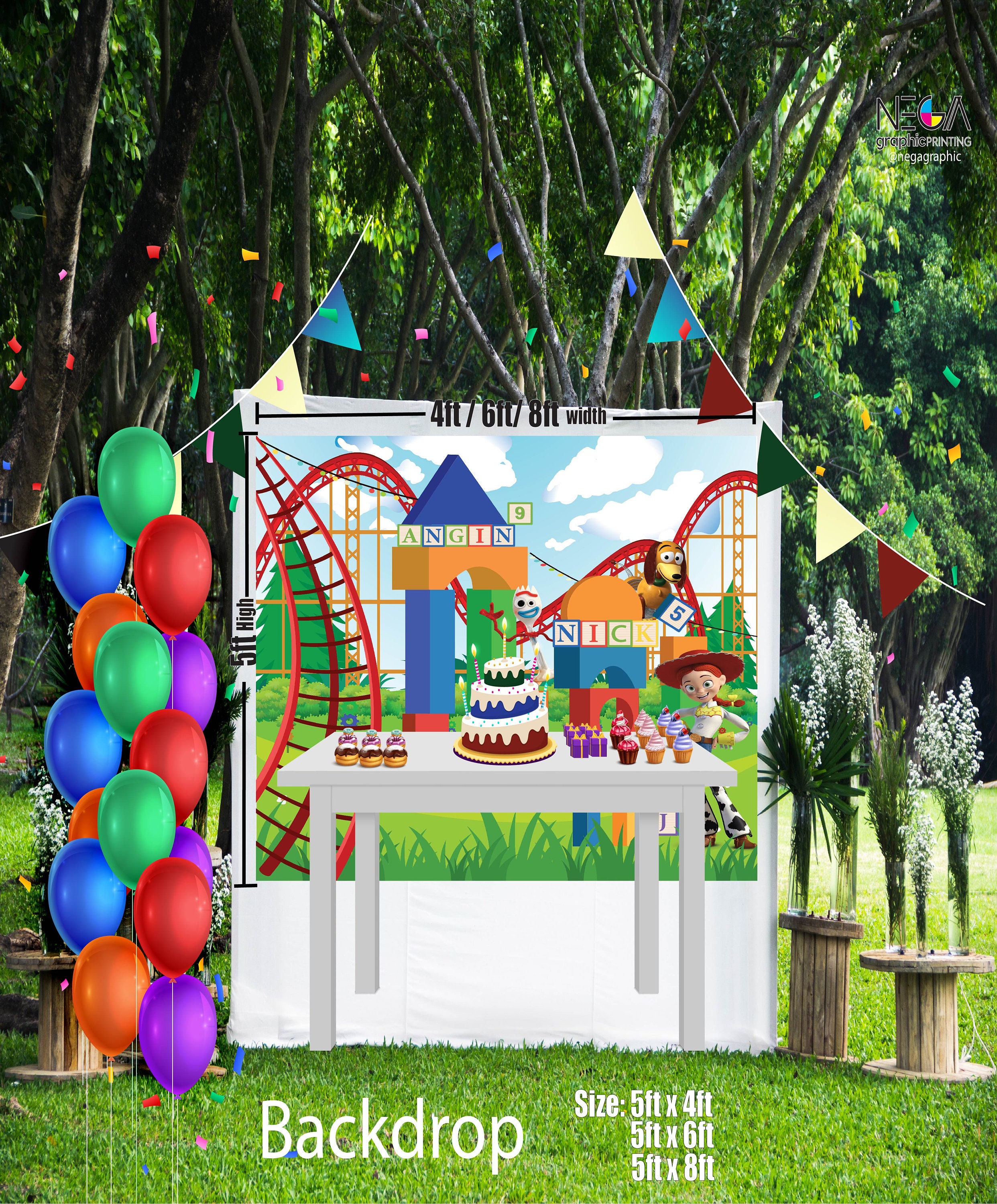 Toy Story Backdrop Banner - Etsy