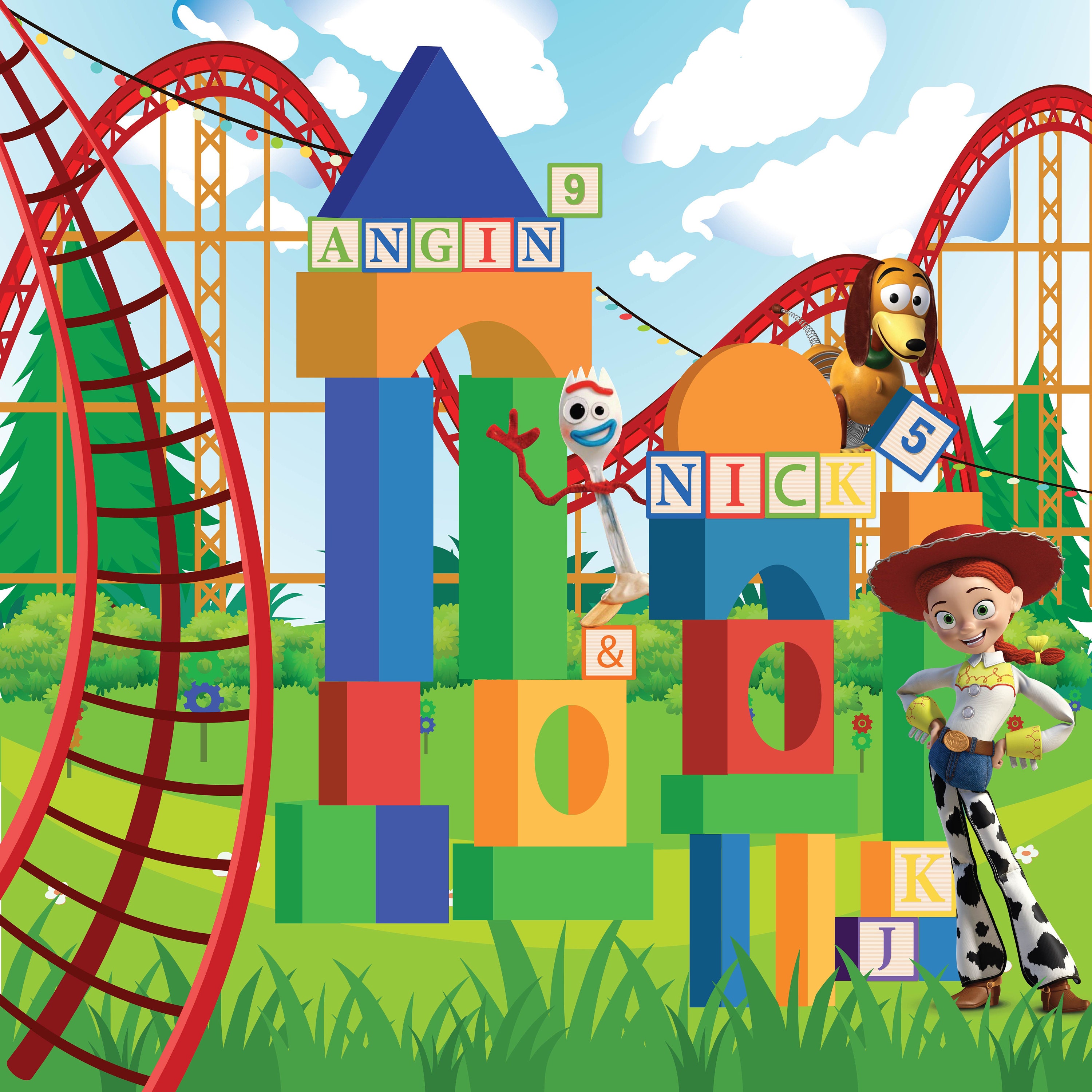 Toy Story Backdrop Banner - Etsy