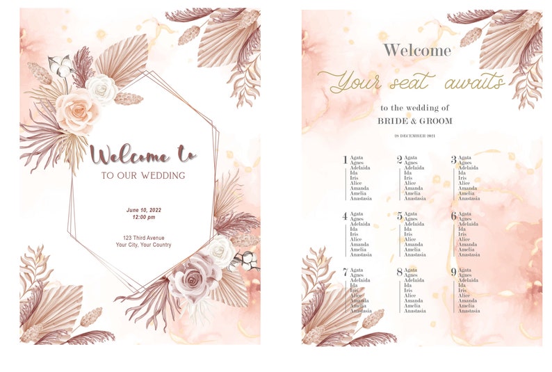Welcome Sign / Seating Chart / for Wedding Baby Shower Sweet - Etsy