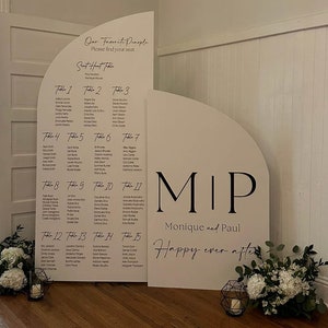 Arch Seating Chart Large Foamboard Arched With Easel for Wedding ...