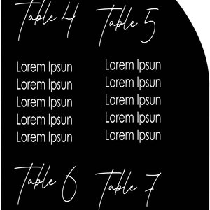 Custom Foamboard Arch Seating Chart for Wedding / Party Seat ...