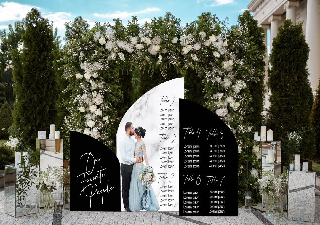 Custom Foamboard Arch Seating Chart for Wedding / Party Seat ...