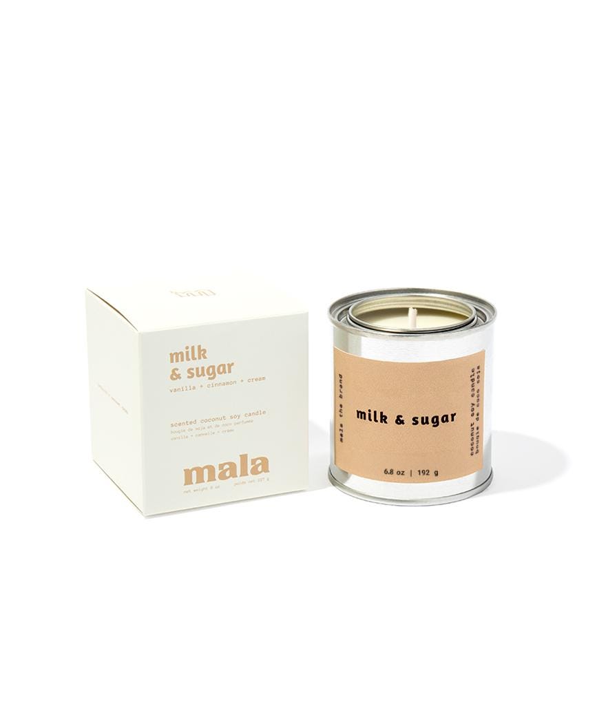 Milk and Sugar Candle | Vanilla + Cinnamon + Cream | Scented Soy Candle ...