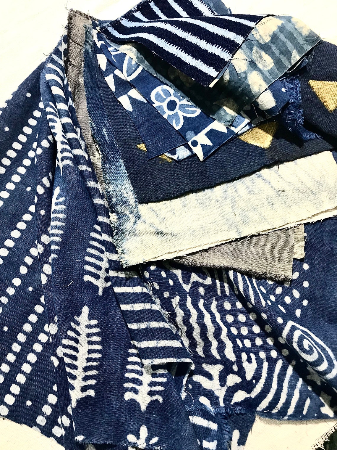 Indigo DIY Kit/ Boro Stitching Kit / Mending Quilting and - Etsy