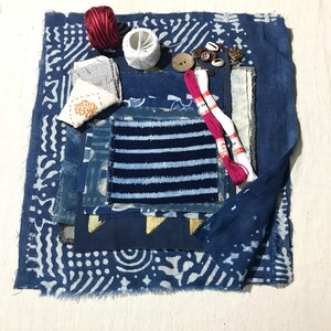 Indigo DIY Kit/ Boro Stitching Kit / Mending Quilting and - Etsy
