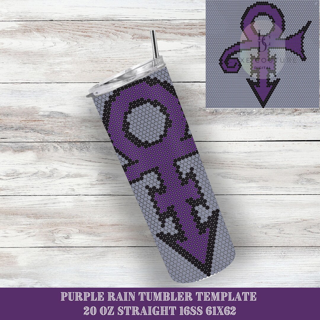 Purple Rain Rhinestone Template| Tumbler Pattern|digital File|20oz ...