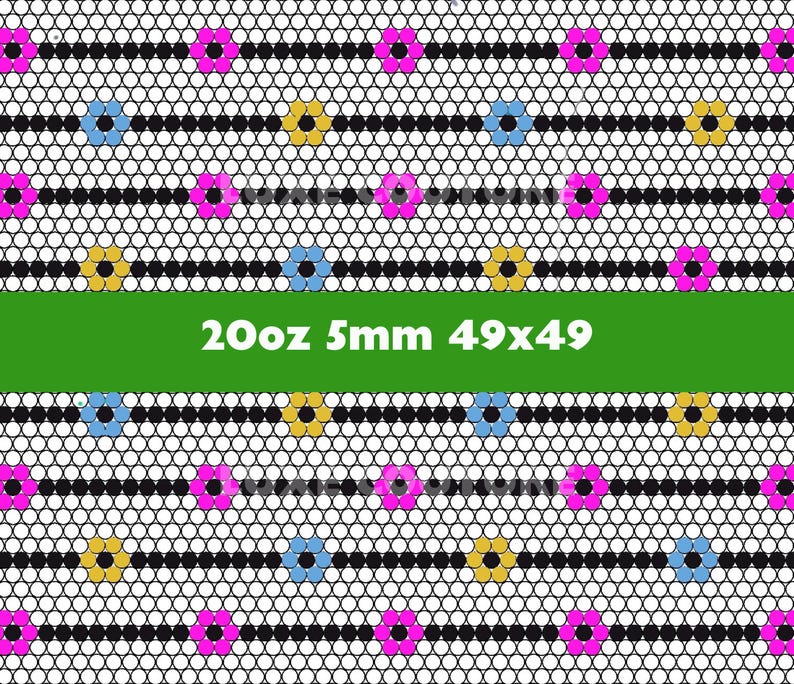 Rhinestone Template| Tumbler Pattern|digital File|20oz Skinny|20ss/5mm ...