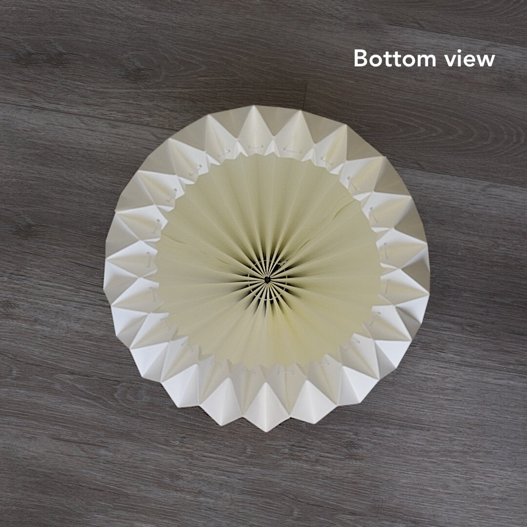 Large Origami Paper Lampshade Luma Linden White Pendant - Etsy