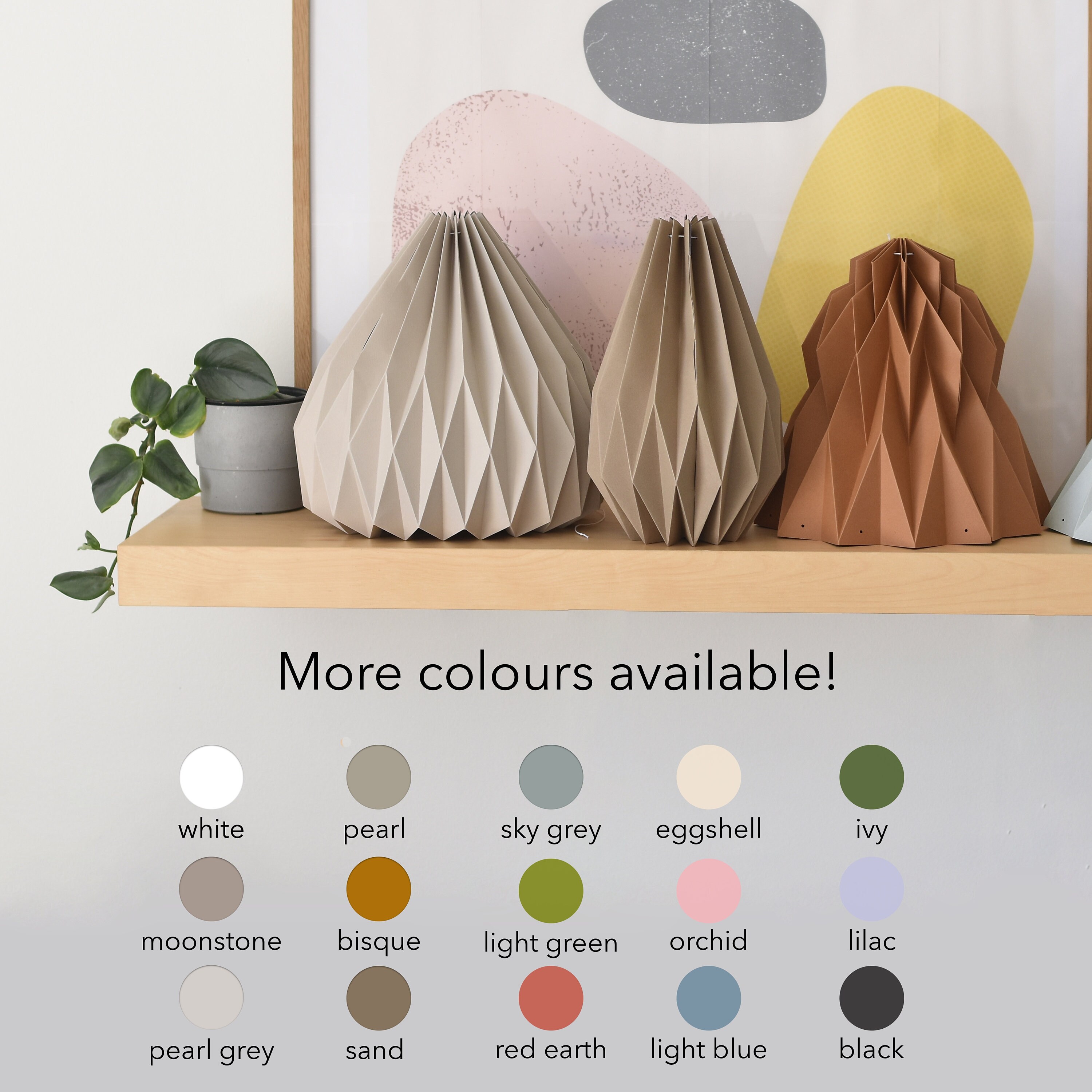 Large Origami Paper Lampshade Luma Linden White Pendant - Etsy