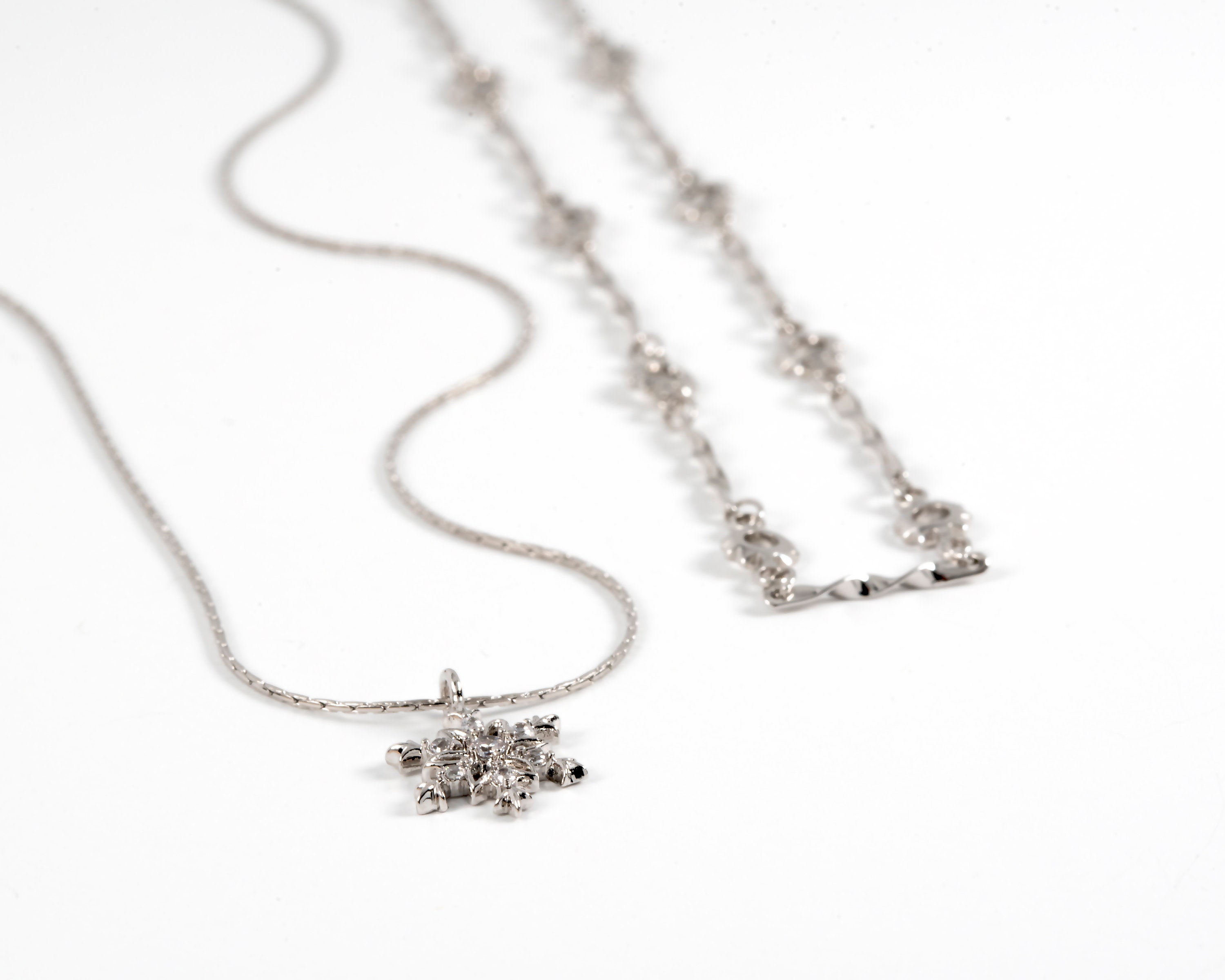 Snowflake Set/snowflake Earrings/snowflake Necklace/silver Snowflake ...