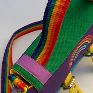 Rainbow Small Satchel Handbag for Kids, Personalised Birthday Gift for ...