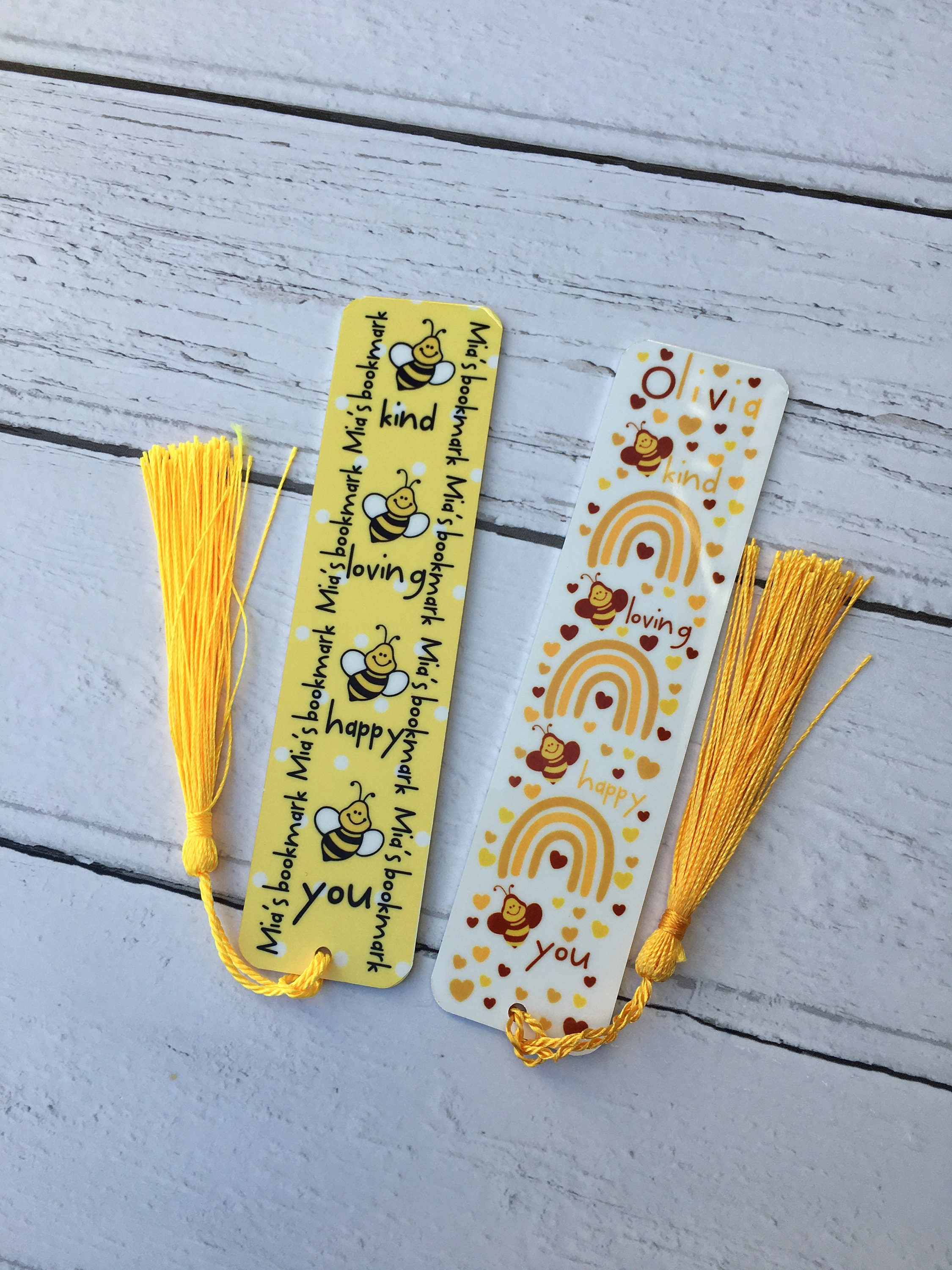 Personalised Bee Metal Bookmarks. Bee Kind. Name Bookmarks. - Etsy UK