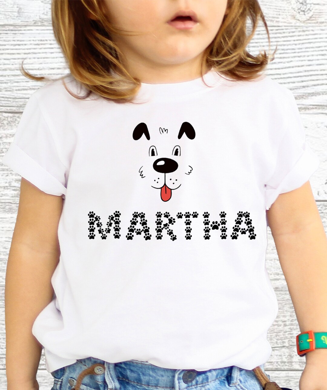 Kids Personalised Dog T-shirt, Paw Print T-shirt, Birthday Gift for ...