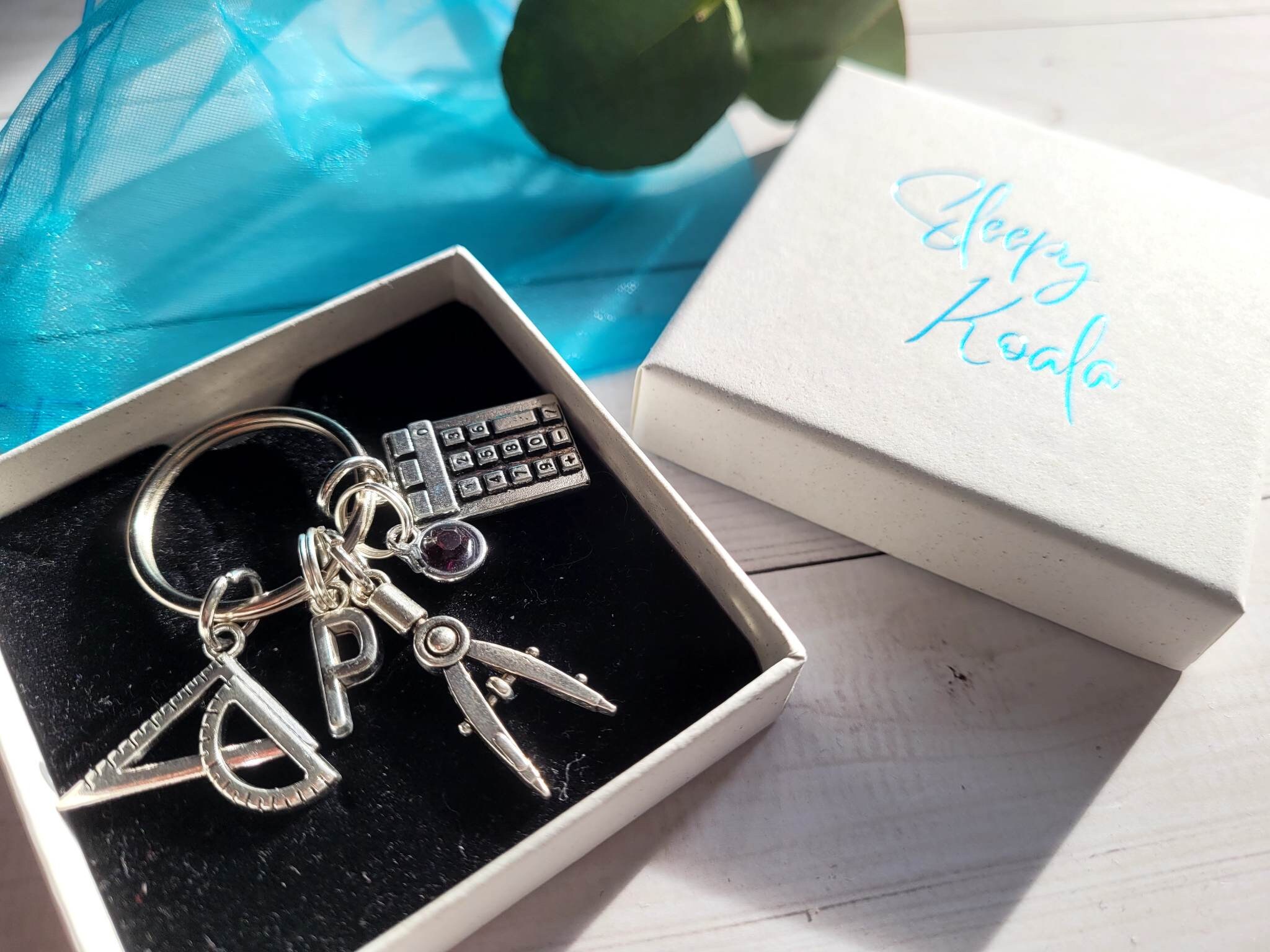 Maths Keyring or Bag Clip Personalised Gift Mathematician - Etsy UK