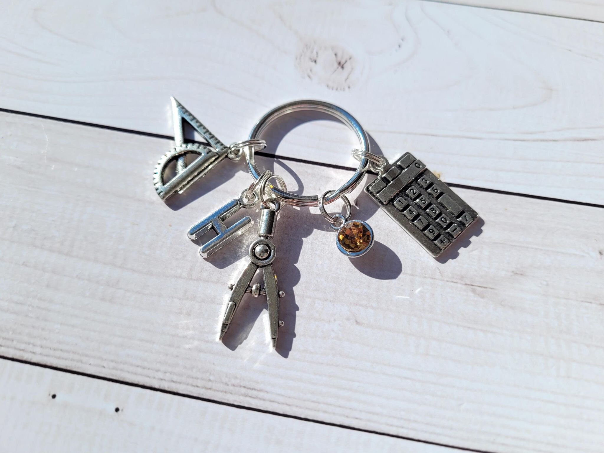 Maths Keyring or Bag Clip Personalised Gift Mathematician - Etsy UK