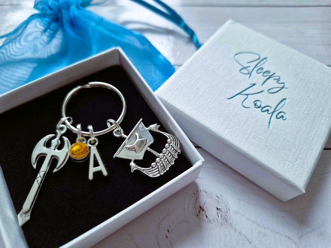 Vikings Keyring or Bag Clip Personalised Gift, History Teacher Present ...