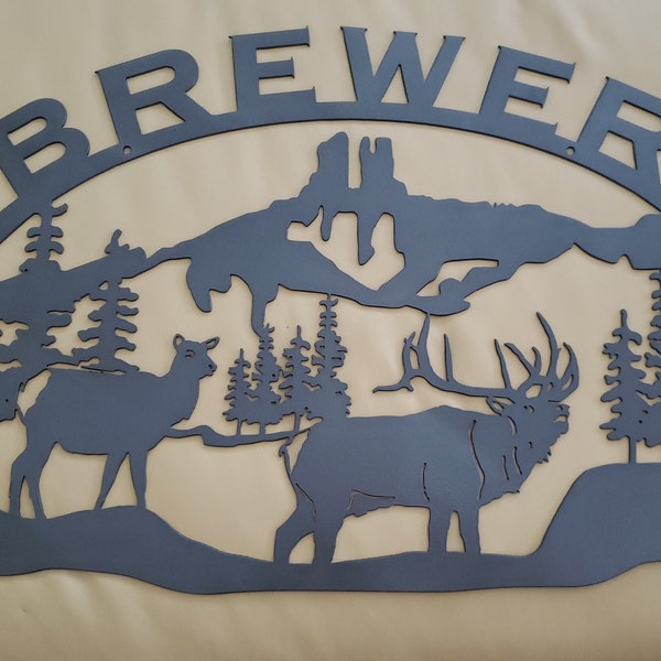 Metal Elk Sign - Etsy