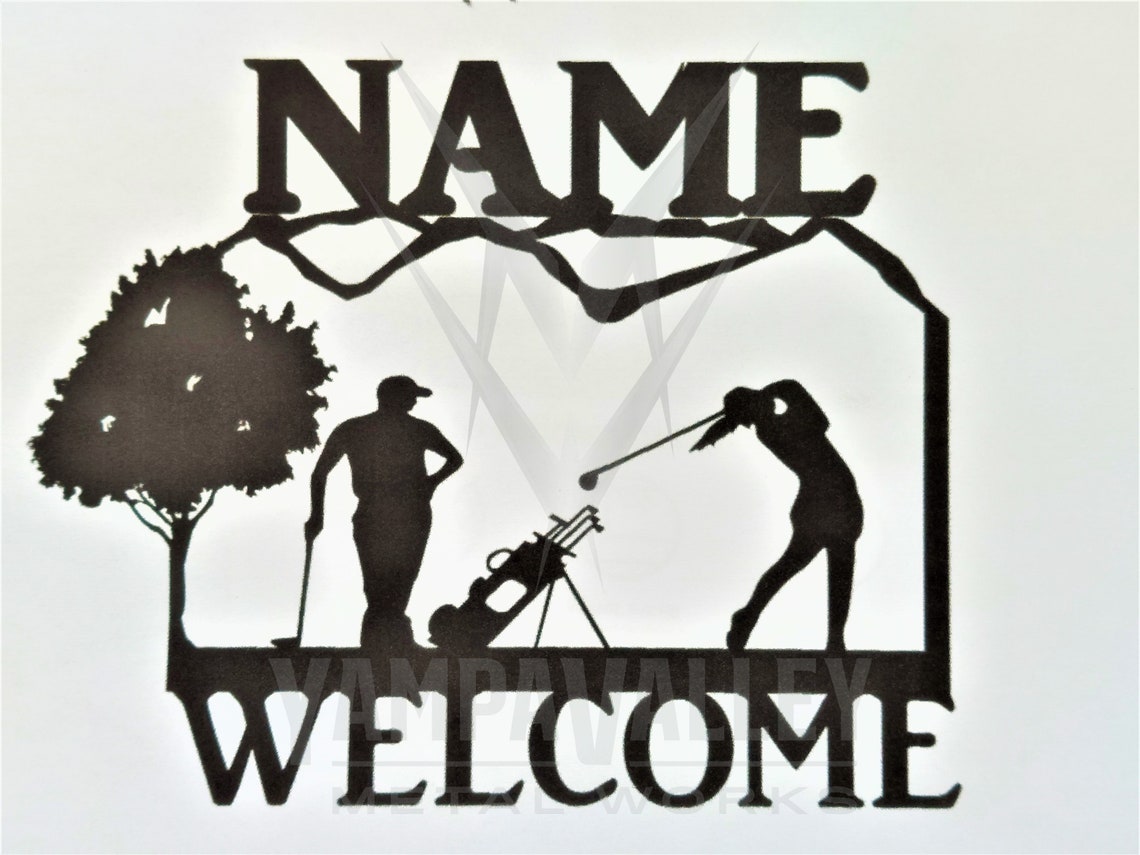 Personalized Couple Golfing Metal Sign - Etsy