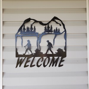 Waterfall Hikers Metal Sign - Etsy