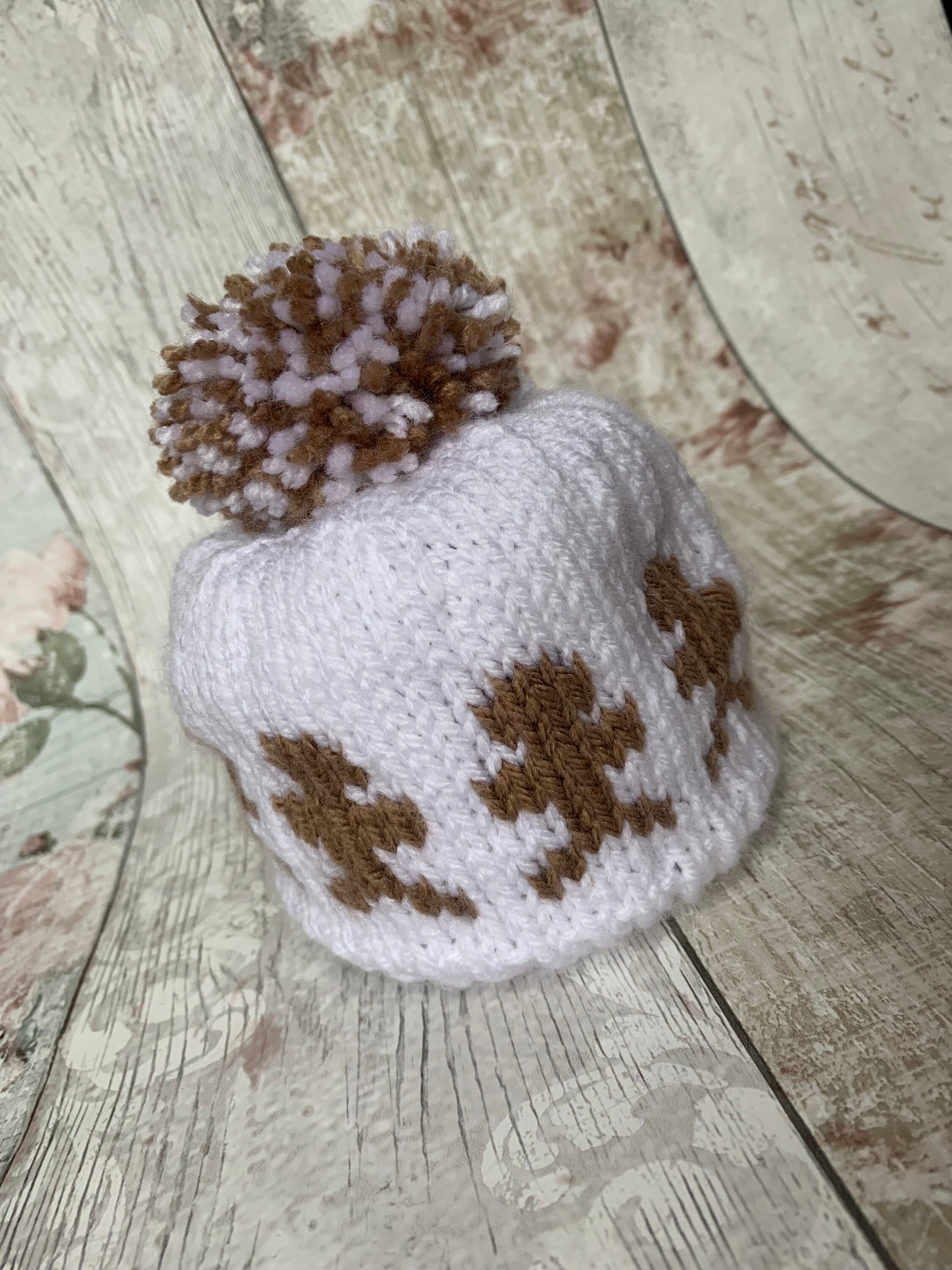 Knitting Pattern Christmas Baby Hat, Gingerbread Baby Hat, Christmas ...