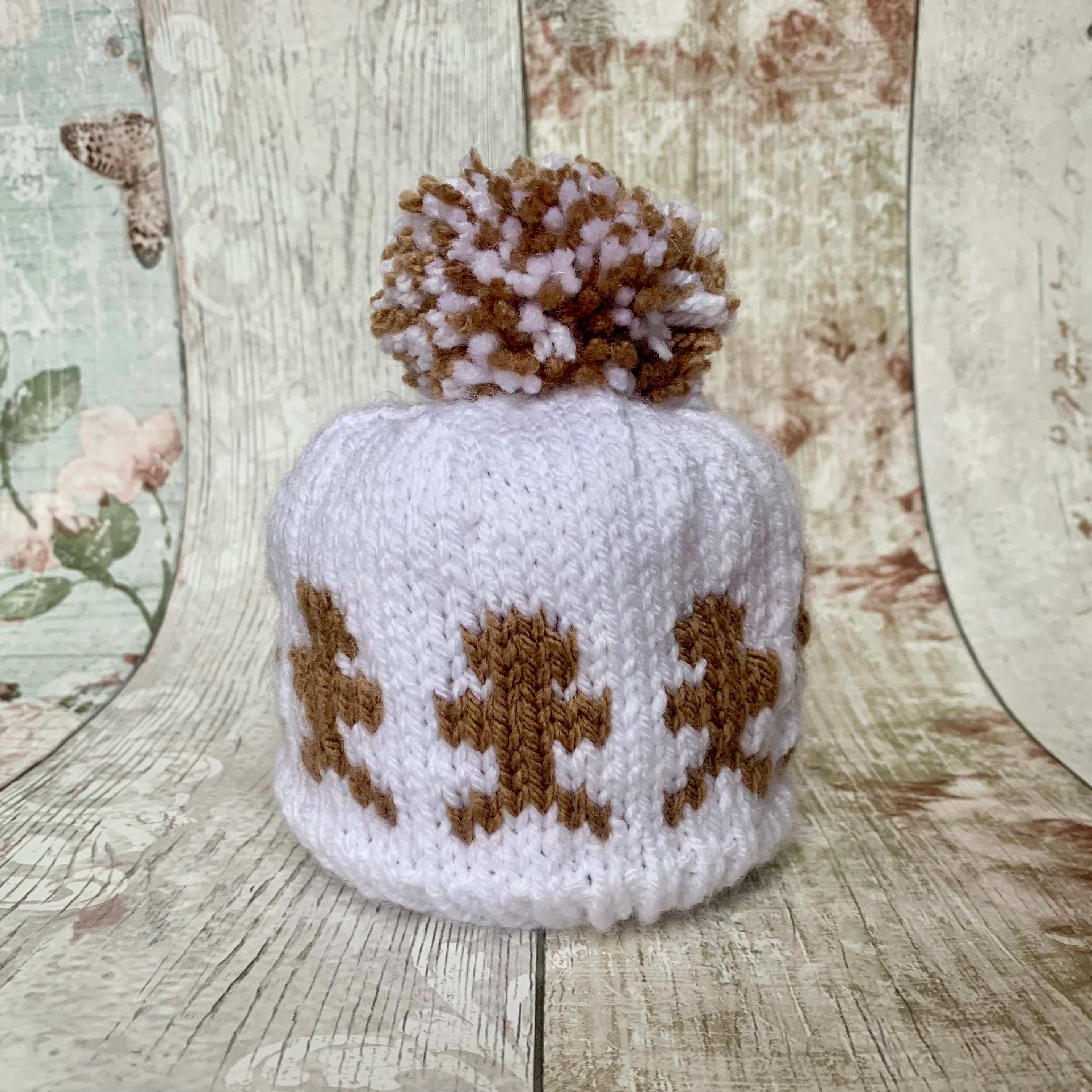 Knitting Pattern Christmas Baby Hat, Gingerbread Baby Hat, Christmas ...