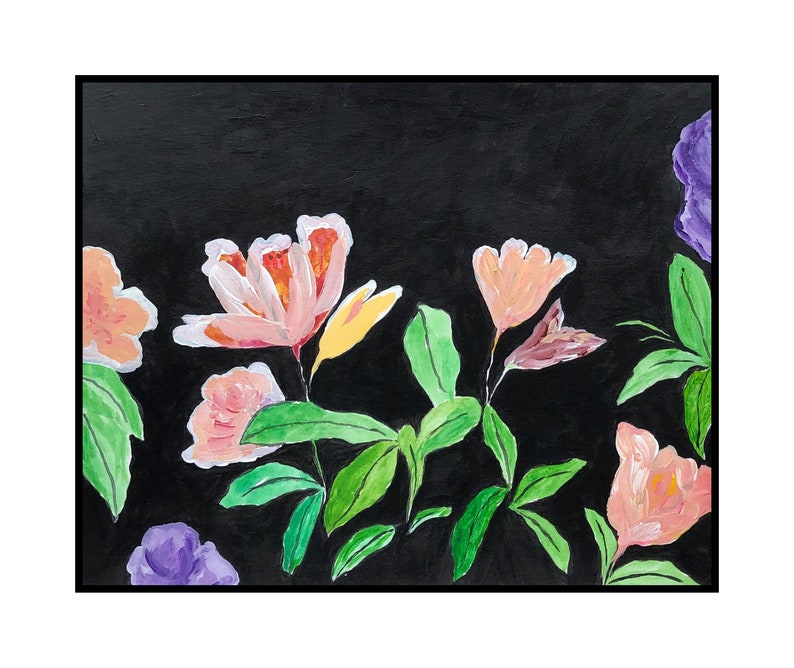 In the Wild - Art Print - Original Acrylic- Wild Flower - Abstract ...