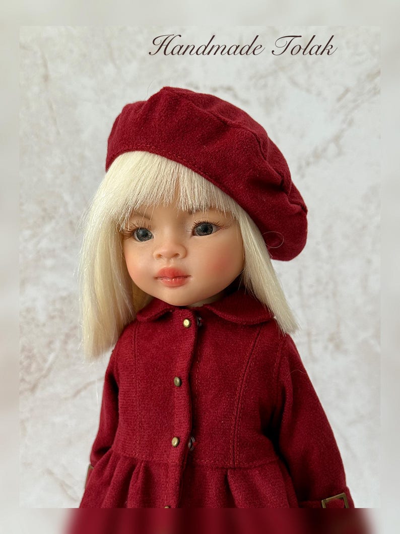 Clothes for Dolls Paola Reina 32cm Dress, Coat, Beret, Shoes Variants ...