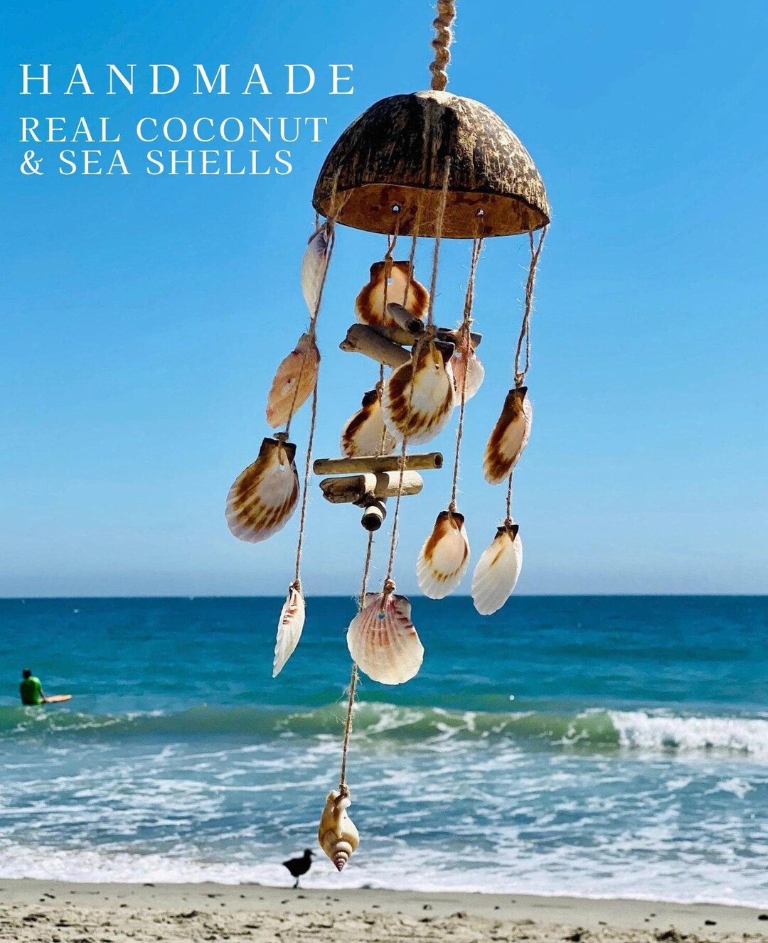 Coconut Shell Wind Chime, Sea Shell Wind Chime, Sea Shell Wind Chimes ...